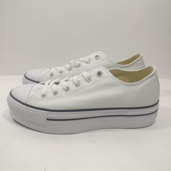 Converse | Shoes | Converse Chuck Taylor All Star Platform Ox White ...